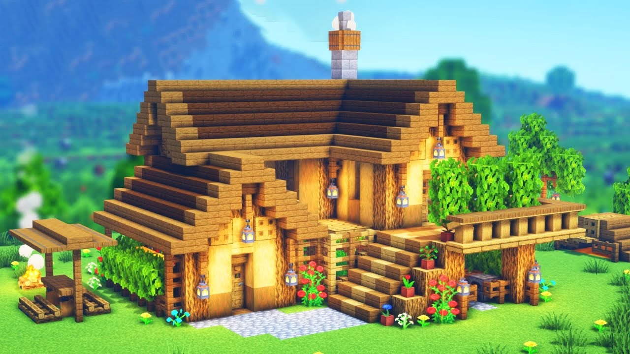 Minecraft Holz Haus bauen Tutorial 1.21 - Holz Haus bauen in Minecraft ...