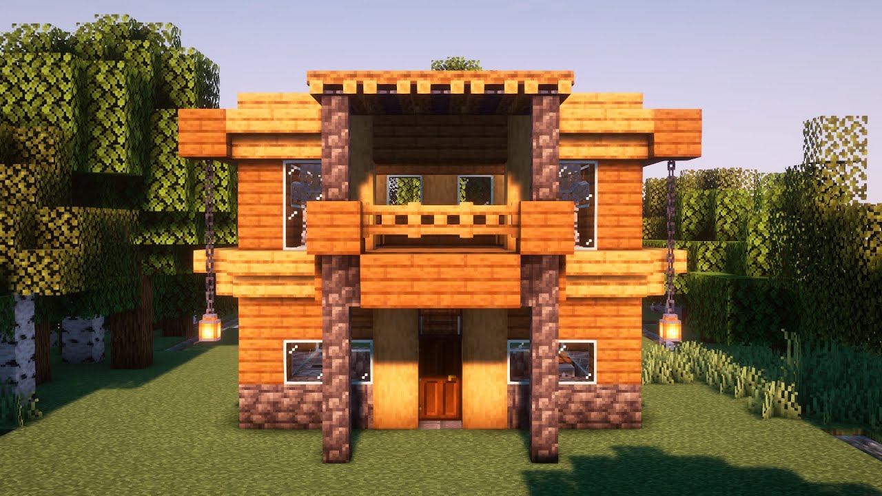 Minecraft: How to Build a Wooden Camp House - YouTube