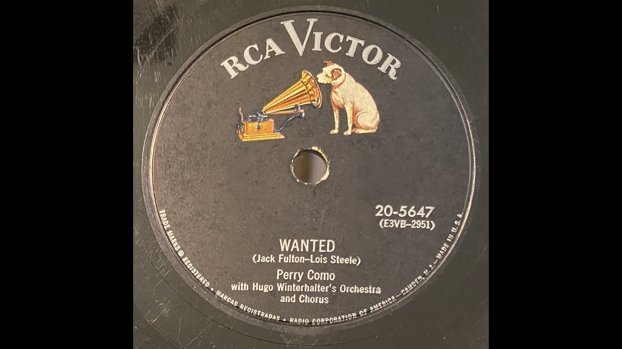 Perry Como with Hugh Winterhalter’s Orchestra and Chorus - Wanted 78RPM ...