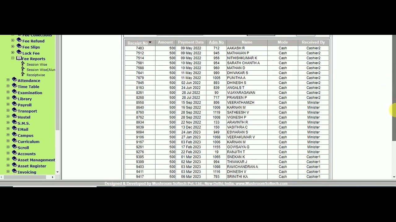 Receipt wise payment report - YouTube