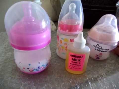 Tutorial on using miracle milk for reborn bottles. - YouTube
