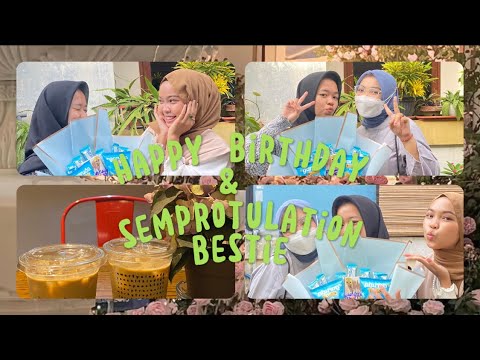 vlog #03 : happy birthday🍰and semprotulation dini💐💖 - YouTube