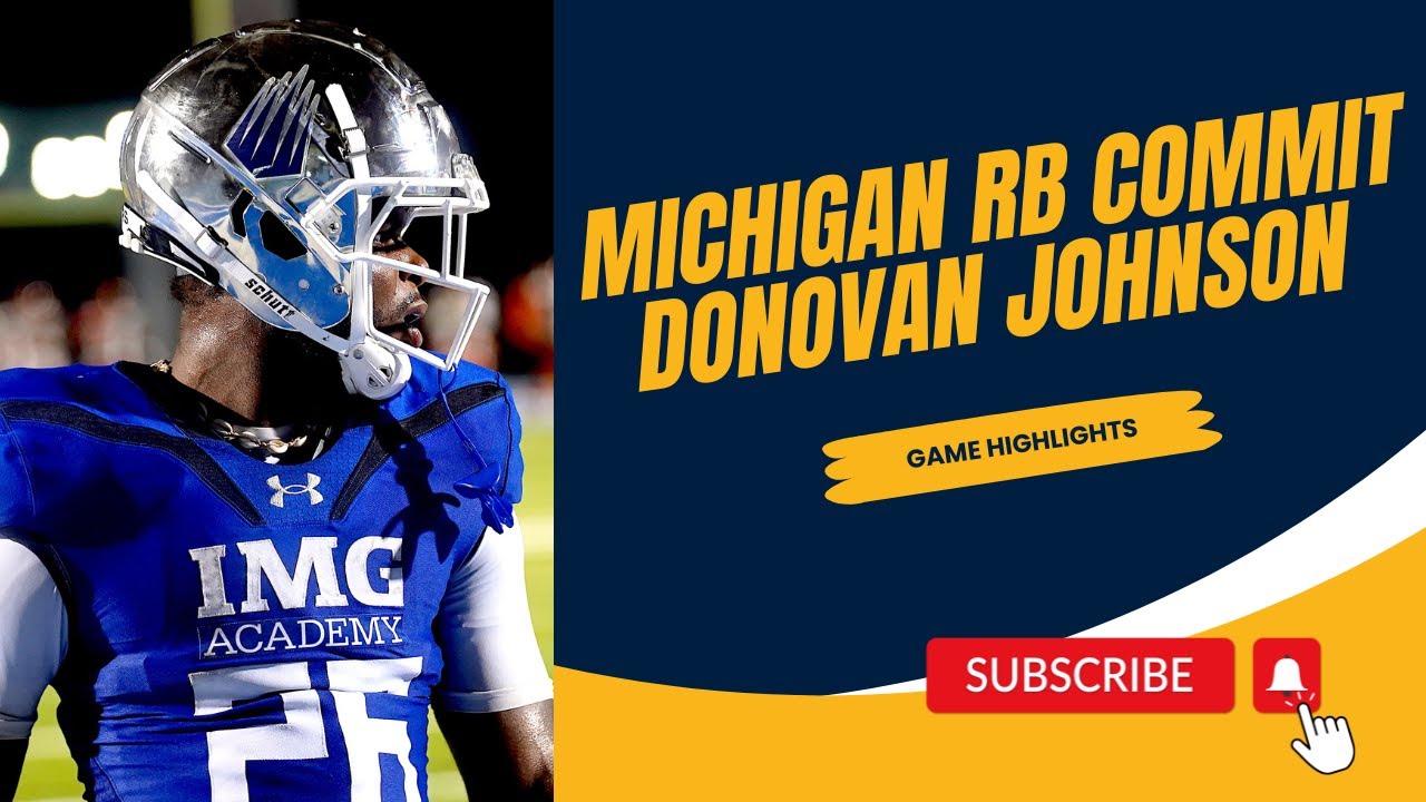 Michigan RB commit is BACK!!! | Donovan Johnson | Wolverines | #GoBlue ...