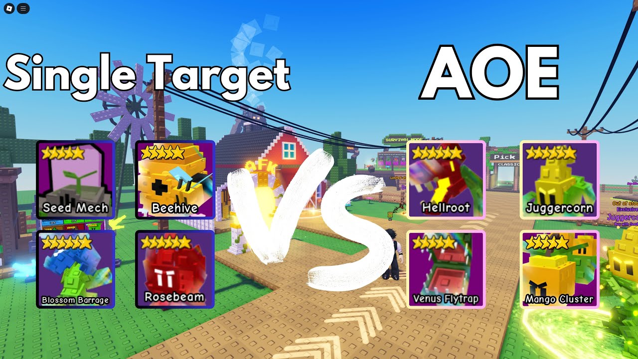 Roblox - Garden Tower Defense - THE BEST SINGLE TARGET VS AOE UNITS ...