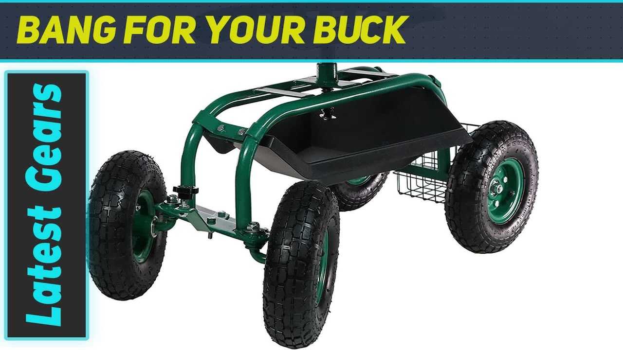 Sunnydaze Rolling Garden Cart: Most Comfortable Cart? - YouTube
