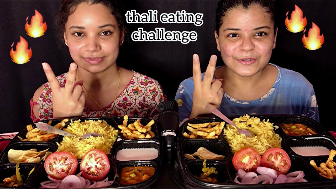 Eating indian thali challenge|indian food thali eating challenge| thali ...
