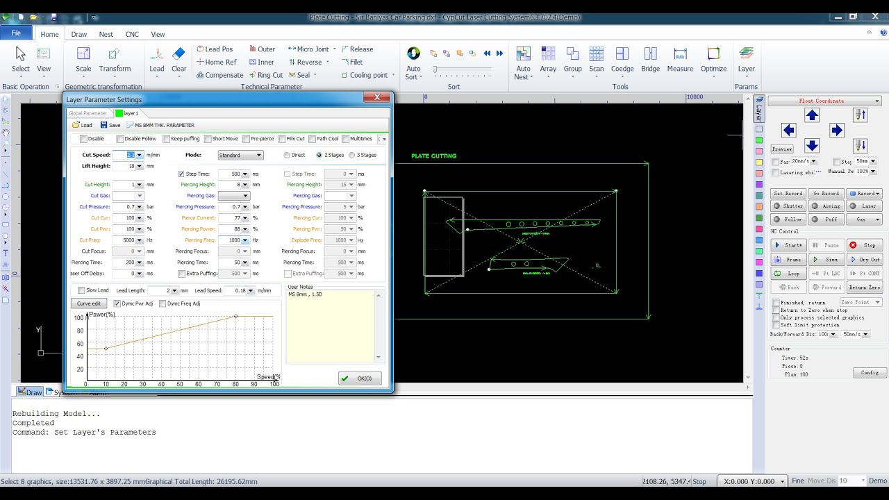 4KW How to set parameter for Fiber Laser Machin#MS 8mm, हिंदी में सीखे ...