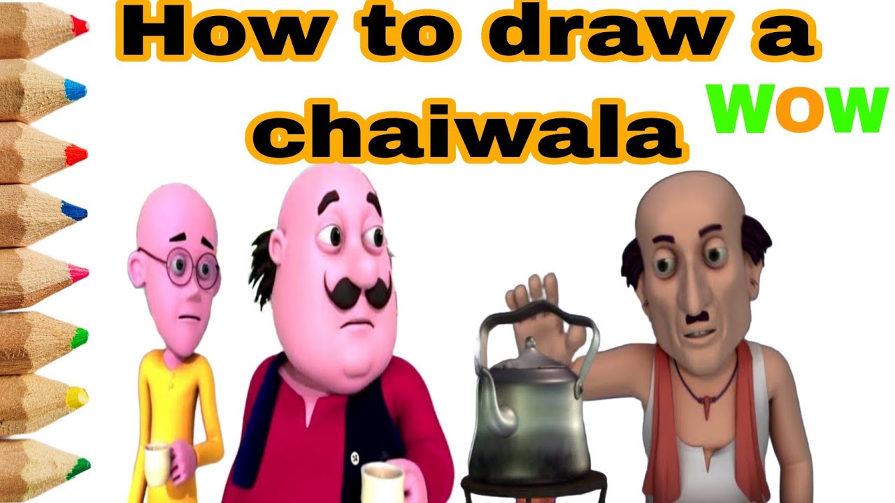 How to Draw Chaiwala from Motu Patlu - Easy Step by Step | #motupatlu ...