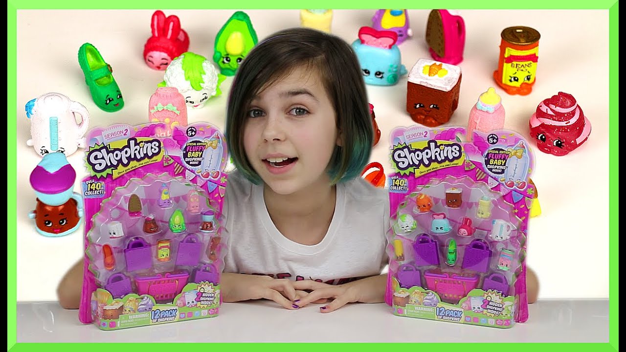 Shopkins Season 2 - Fluffy Baby 12 Packs with Surprise Blind Bags - YouTube
