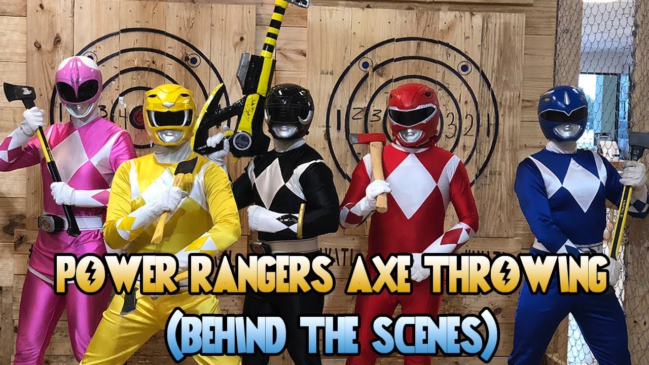 Power Rangers Axe Throwing (Behind The Scenes) - YouTube