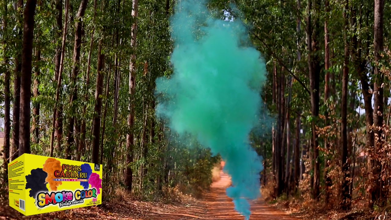 Smoke Color - Fumaça Colorida Solo 37mm Verde - YouTube