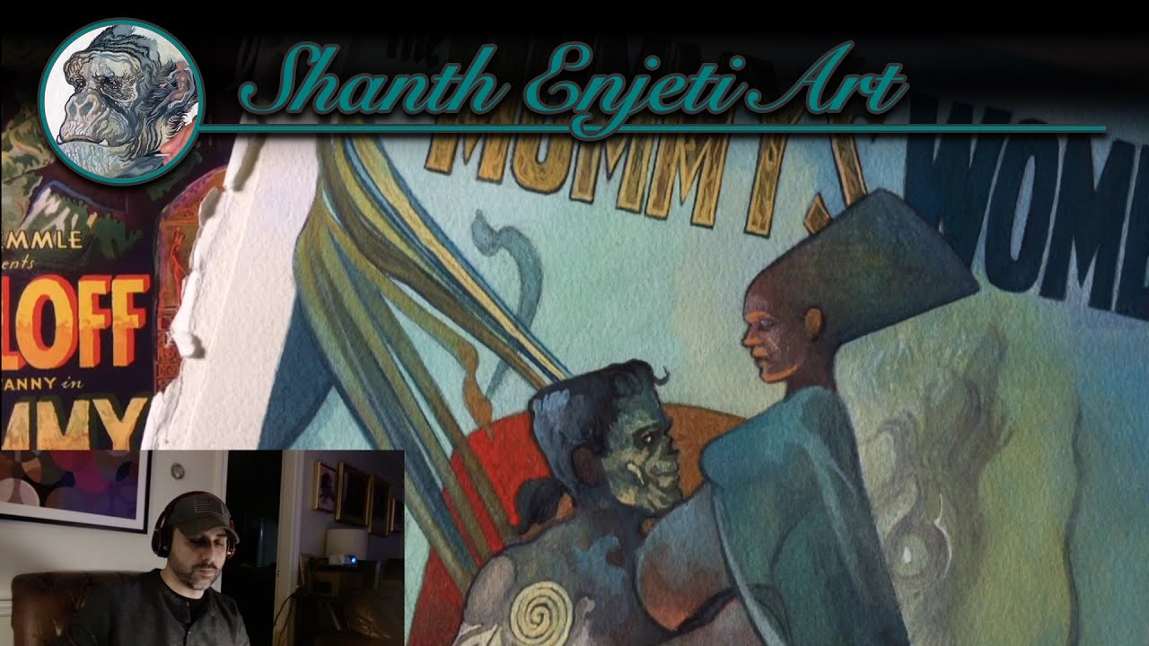 Shanth Enjeti Art • "The Mummy's Womb" • Chill Stream - YouTube