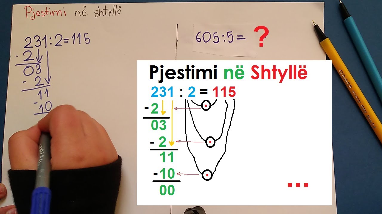 Pjestimi Në Shtyllë Me Pjestues Një Shifror Youtube