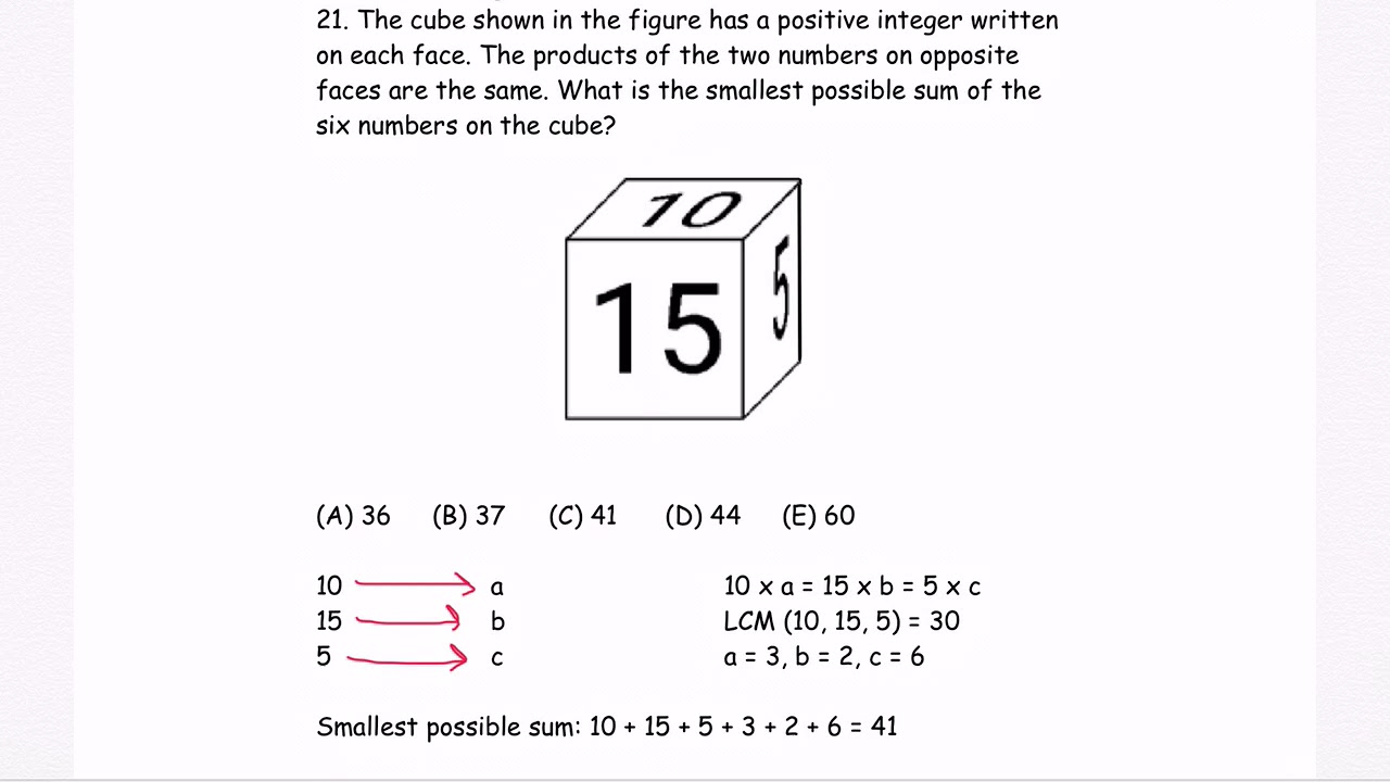 2019 Math Kangaroo Levels 5-6 Problem #21 - YouTube
