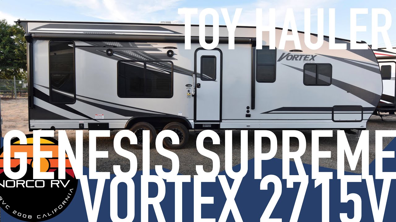2021 Genesis Supreme RV Vortex 2715V Toy Hauler Loaded with Upgrades ...