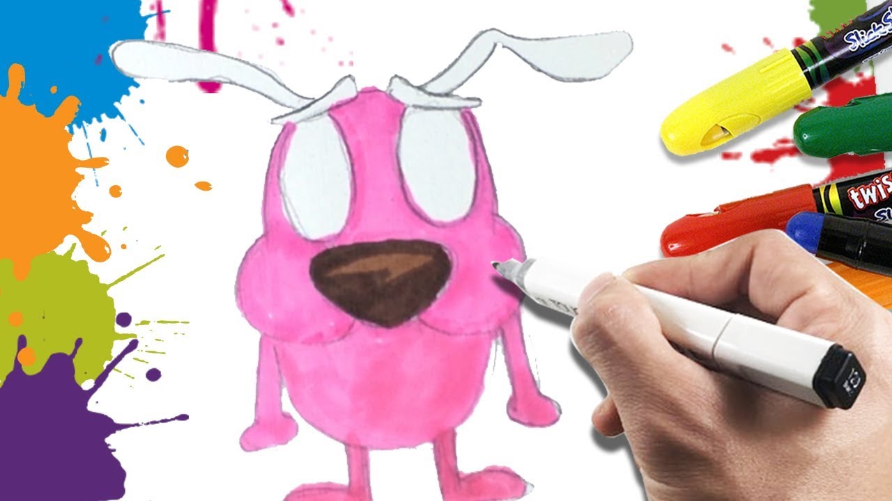 How To Draw and Coloring Pages Courage - Draw Courage- Drawing for ...