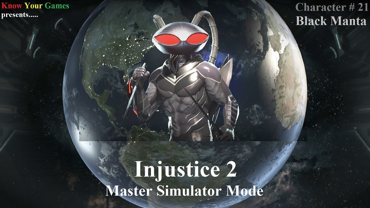 Injustice 2 - Master Battle Simulator Mode # 21 - Black Manta - YouTube