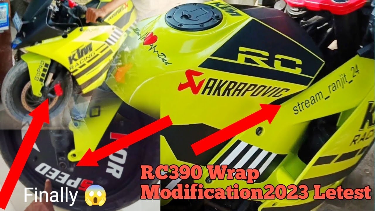 KTM Rc390 Wrap modification 2023 // Full Paint Wrap At Home #modified # ...