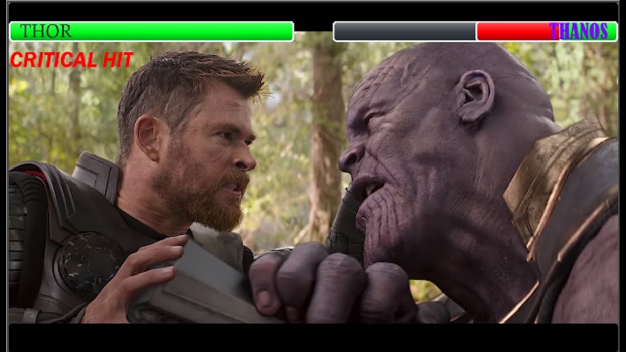 Thor Vs Thanos With Healthbars - YouTube