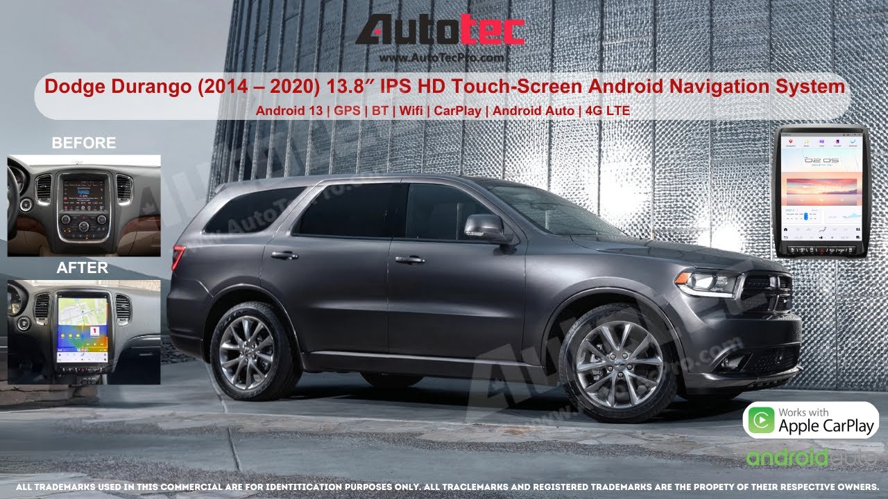 Dodge Durango (2014 – 2020) 13.8″ IPS HD Touch-Screen Android ...