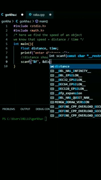| speed ( गति) | mechanical😯😱 quantities | c code | #coding #programming 🤓#hacking #physics 😎😍 ...
