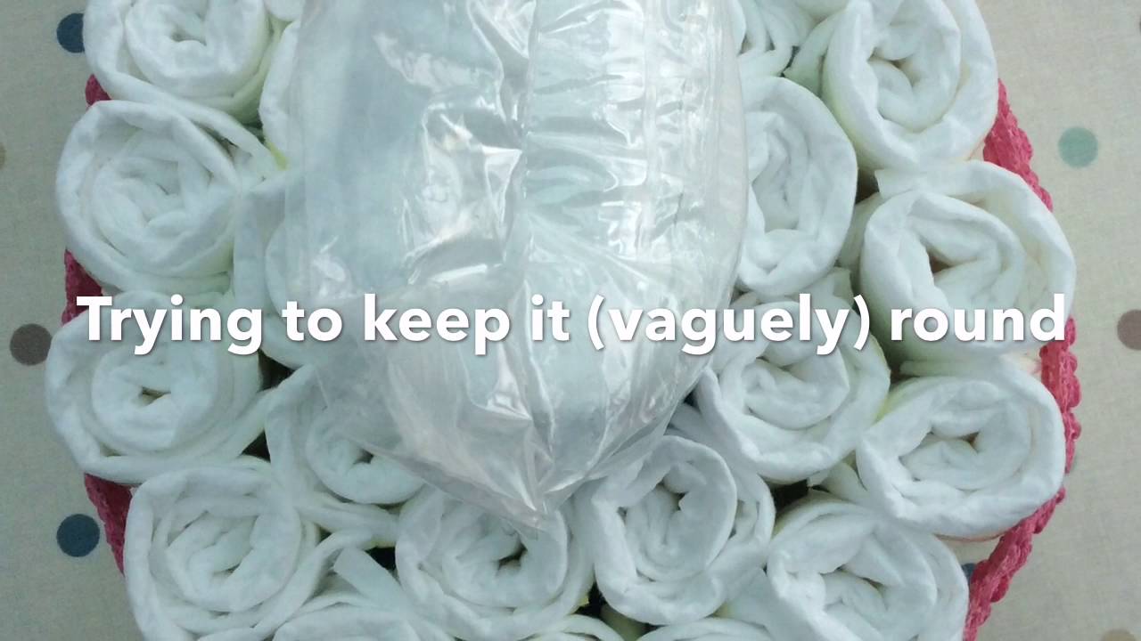 How To Make A Simple Nappy Cake - YouTube