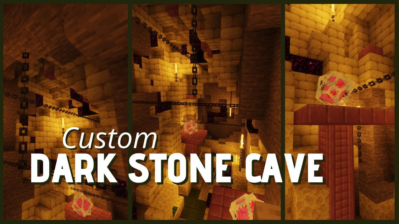 How To Build Your Own Custom Dark Stone Cave In Your Minecraft World Ep ...