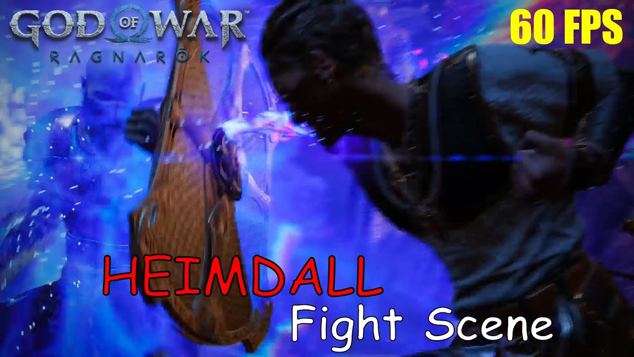 Kratos Vs Heimdall Fight Scene God Of War Ragnarok 60 Fps Youtube