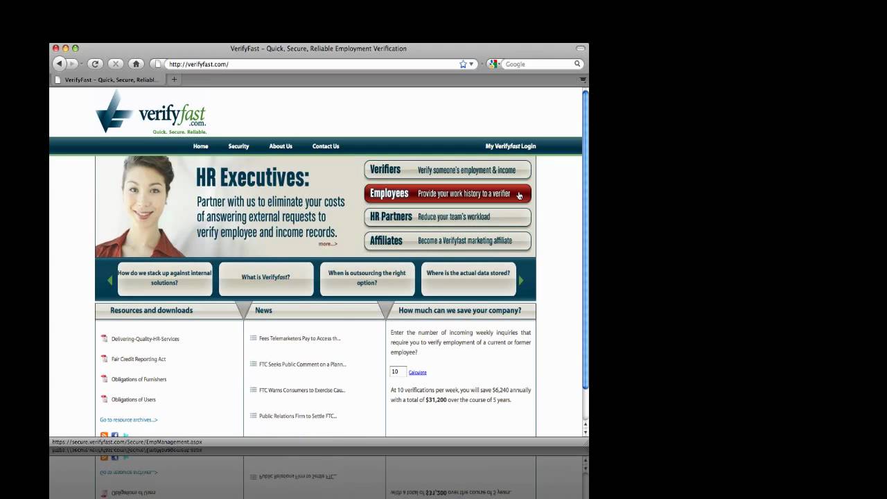 VerifyFast - Performing an employment verification - YouTube
