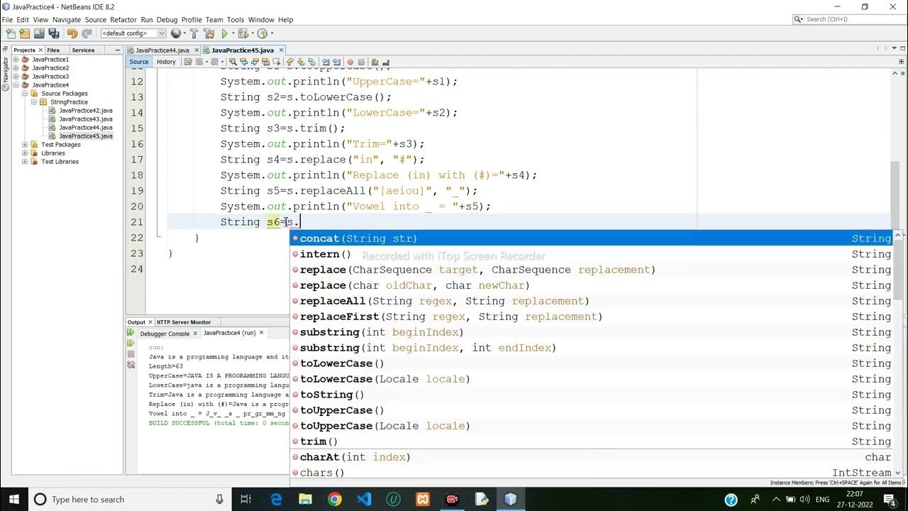 Java Practice 4 - 2 | Java Programs | Strings | Characters - YouTube