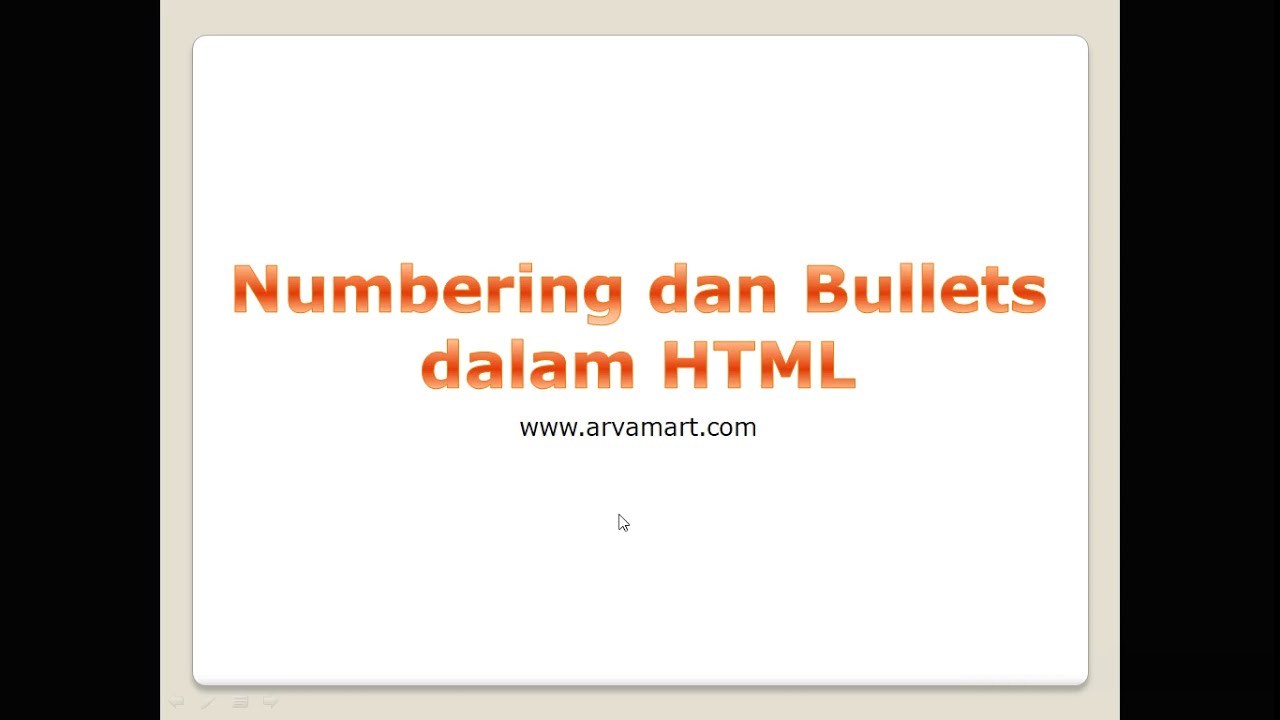 Tutorial Html Dasar 3 Numbering dan Bullets - YouTube