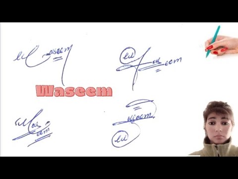 Waseem signature ideas#name signature with arooj - YouTube