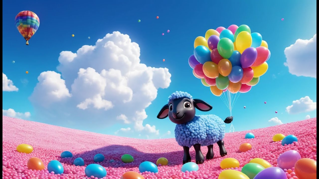 Baa Baa Blue Sheep’s Balloon Ride | Fun Sheep Song for Kids | Sing and ...