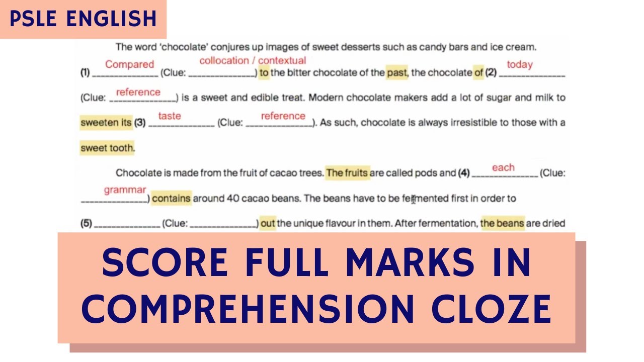 Master PSLE English Comprehension Cloze (TTA PSLE English Paper 2 Ep 18 ...