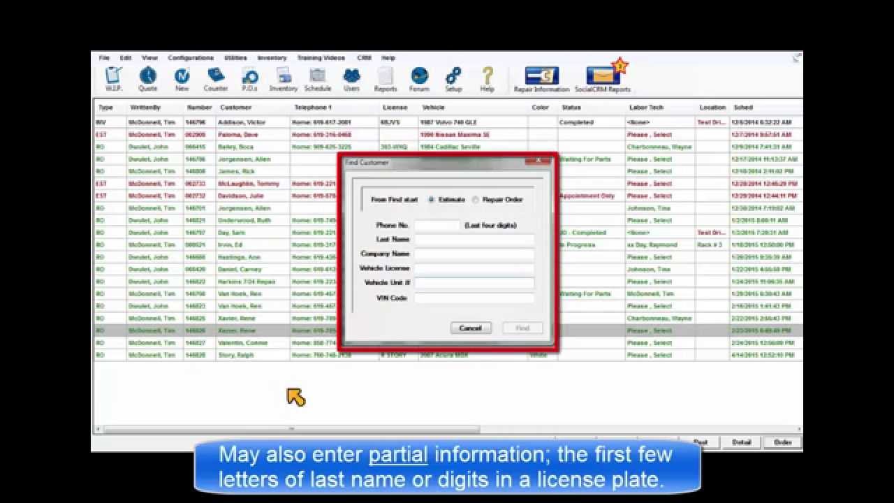 ShopKey Mgmt SE - F3 Find Customer - YouTube