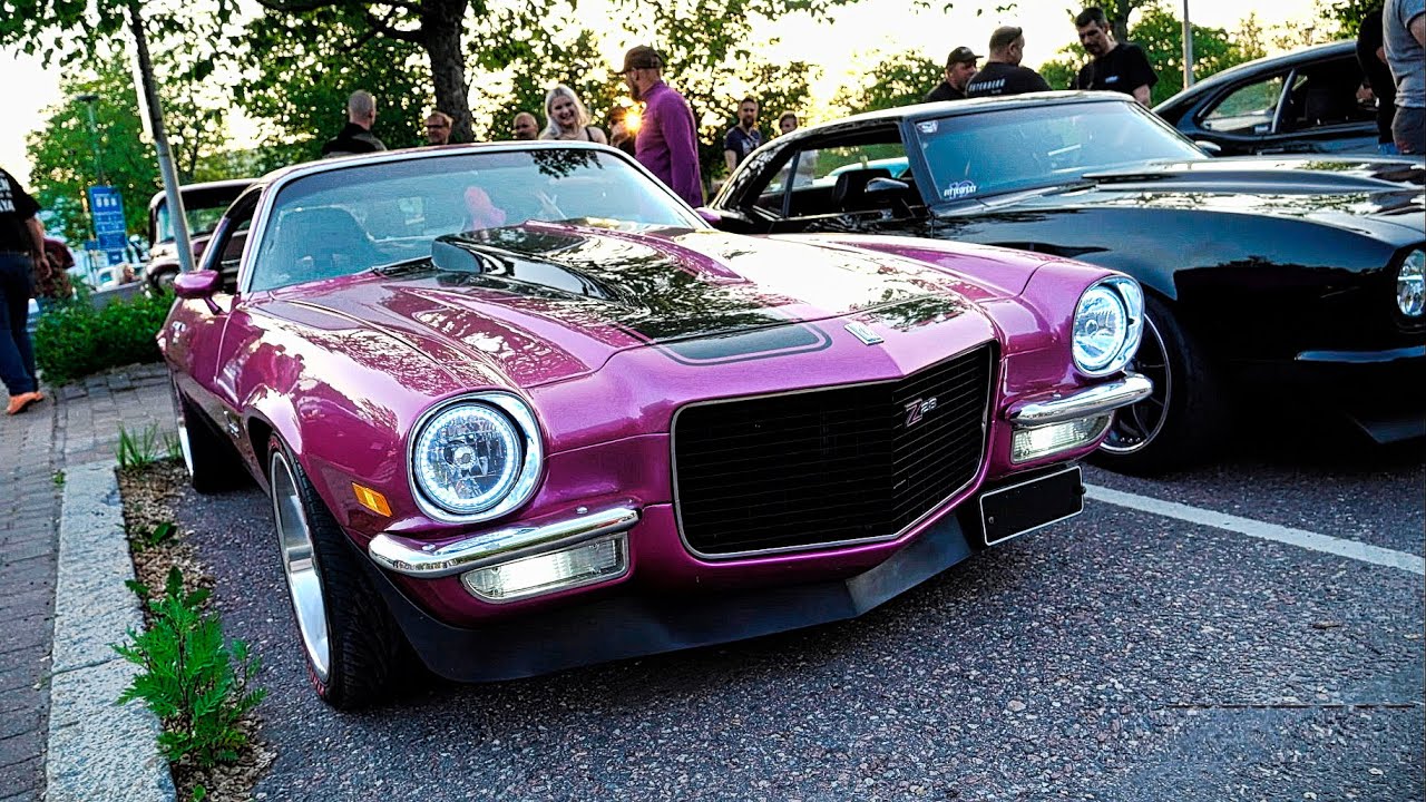 525hp '72 Camaro Z28 'Pinkcess' - Insane LS3-V8 Sound and Burnouts ...