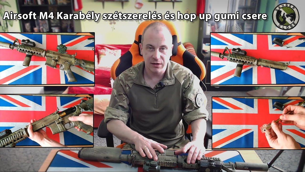 Airsoft (Boyi) M4 szétszerelés és Hop up gumi csere - YouTube