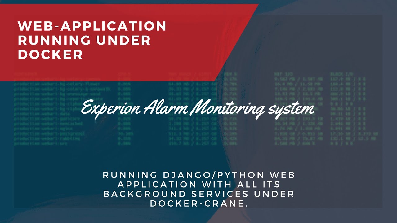 Experion Alarm Monitoring system (Web-application) running under Docker ...