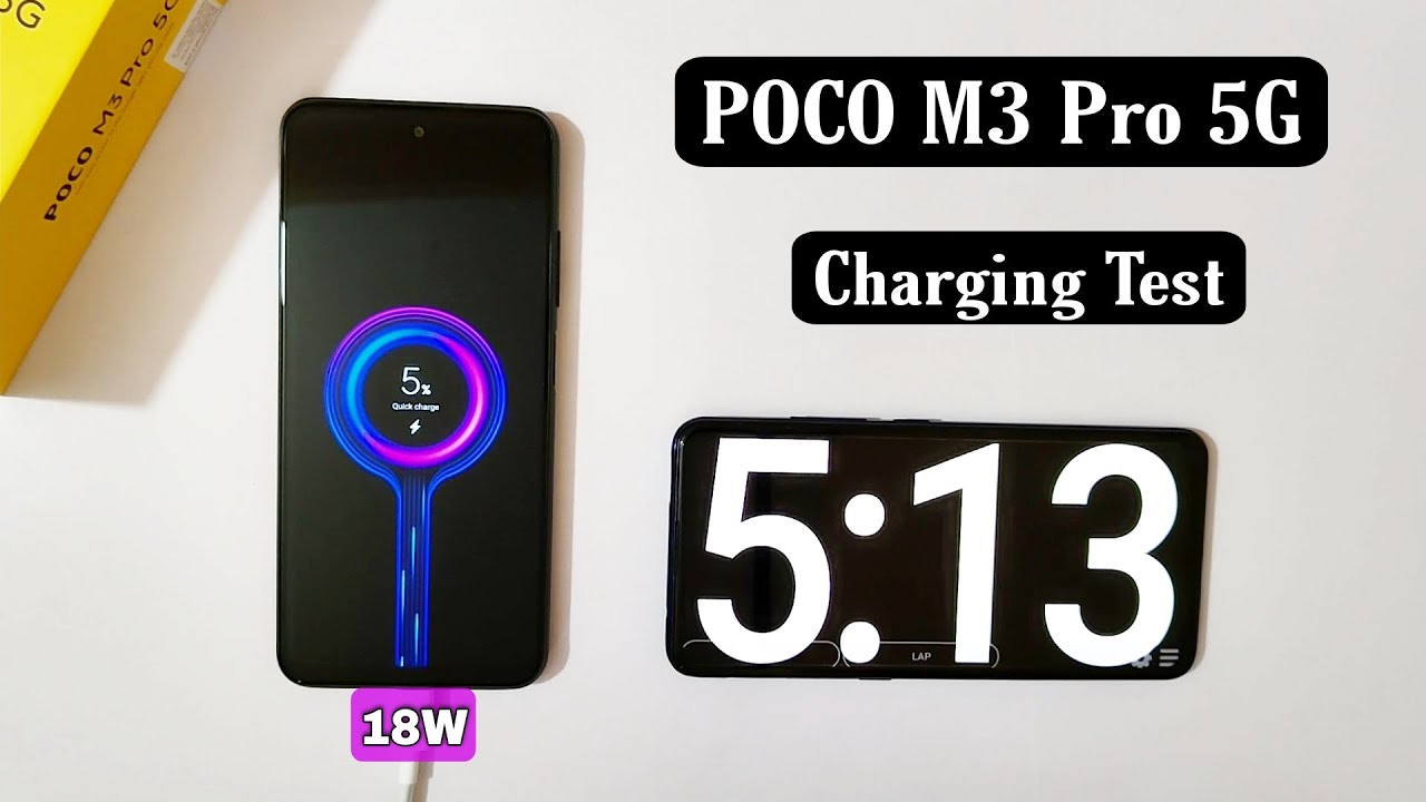 poco m3 pro 5g charging test | 0 to 100% Charging speed - YouTube