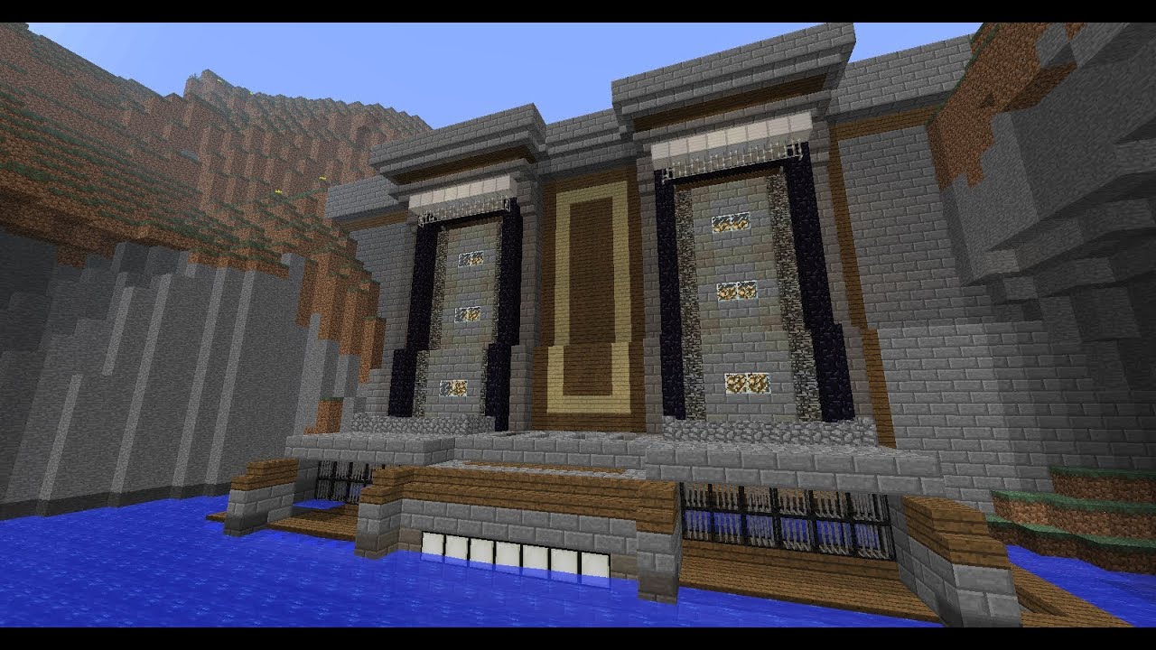 Presa Hidroeléctrica De Minecraft Sistema De Cascada Hidroeléctrica