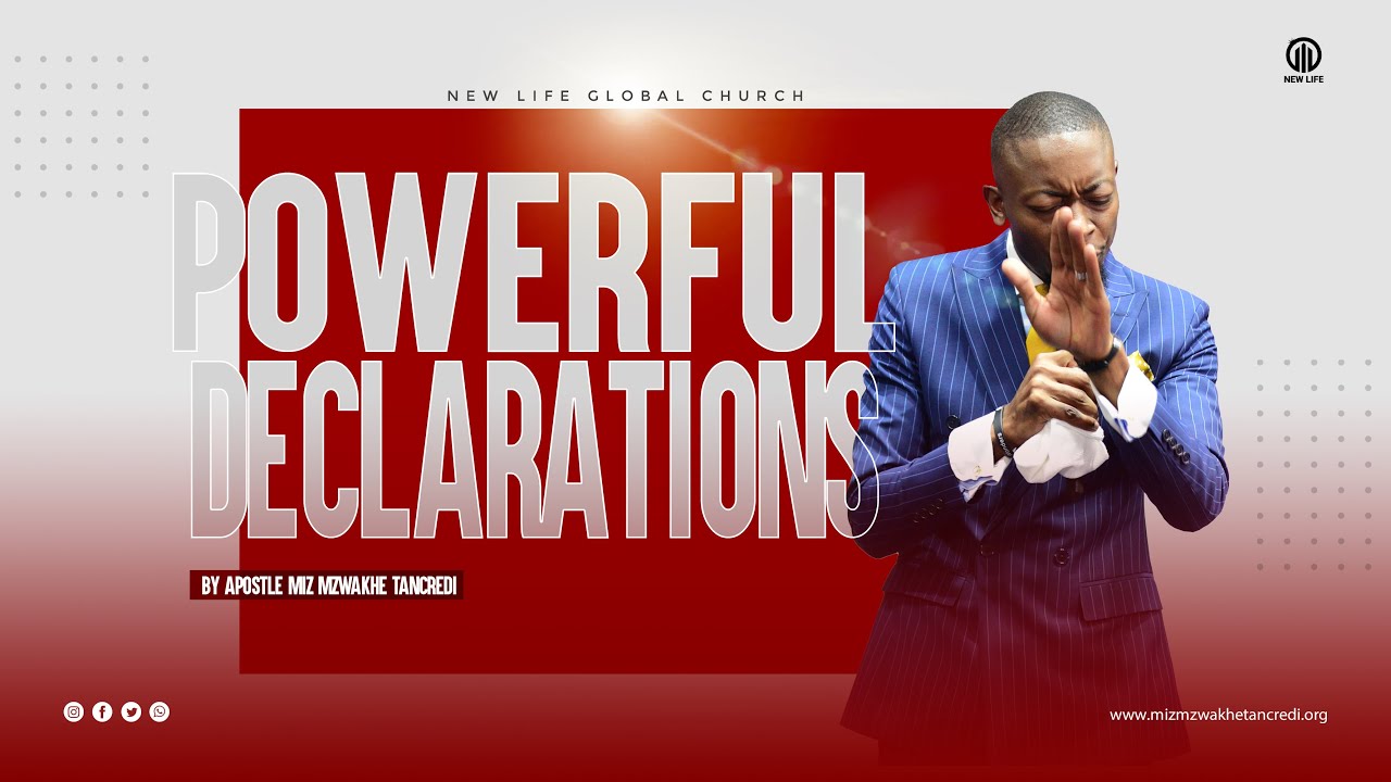 Powerful Declarations by Apostle Miz Mzwakhe Tancredi - YouTube