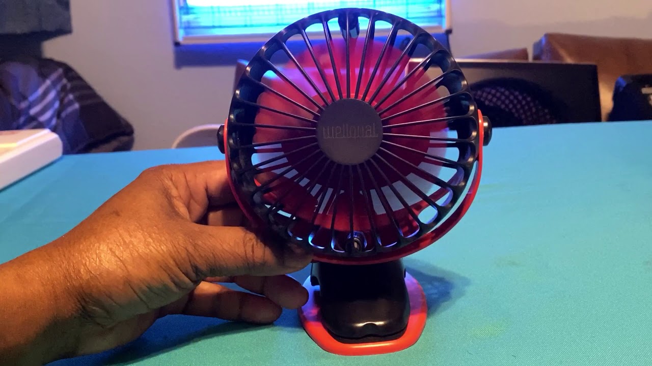 4” Red USB desk fan demonstration part 2 - YouTube