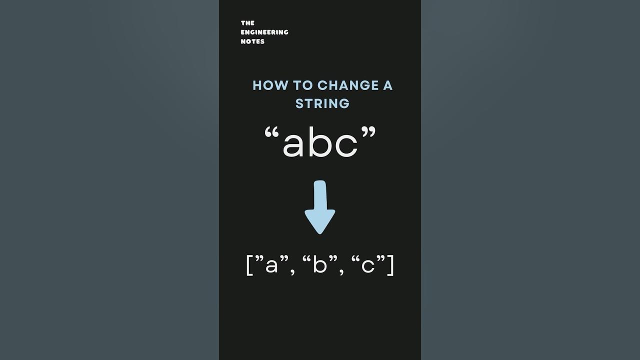 how to change a string to an array and vice versa - YouTube