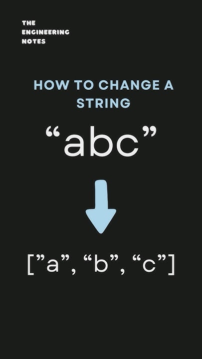 how to change a string to an array and vice versa - YouTube
