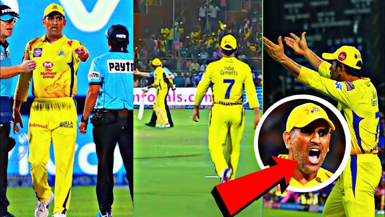 MS Dhoni Fight with umpires! Dhoni Angry Moments 😡😡 - YouTube