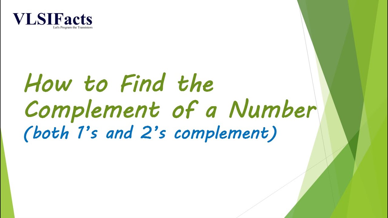 How to Find the Complement of a Number - YouTube