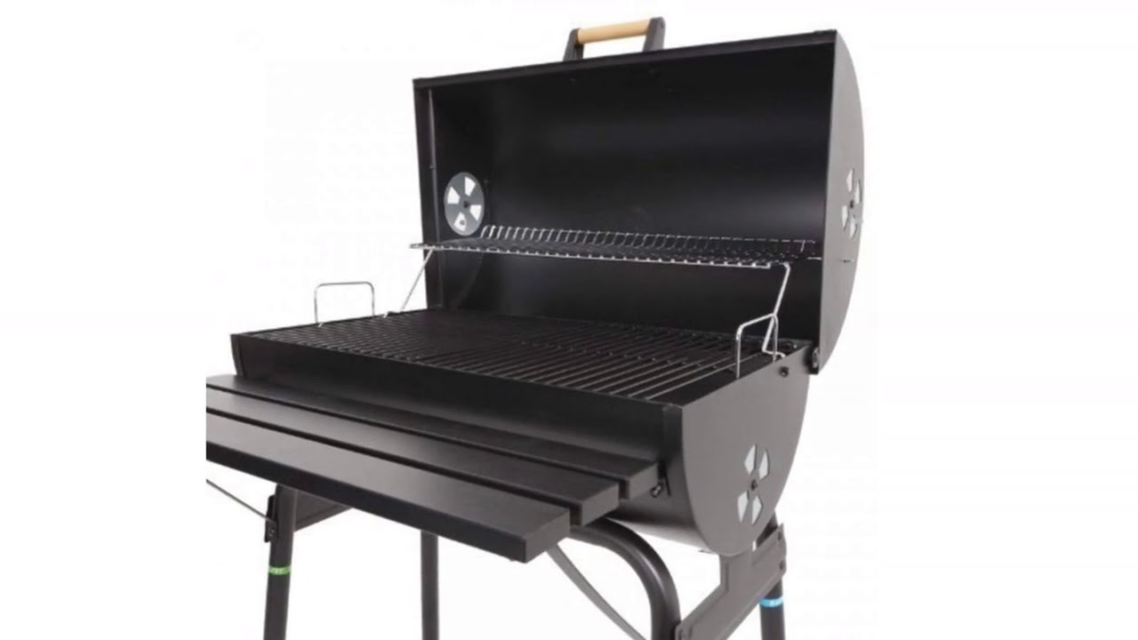 Azuma Black Steel Barrel BBQ Barbeque Charcoal Grill Cooking Garden ...