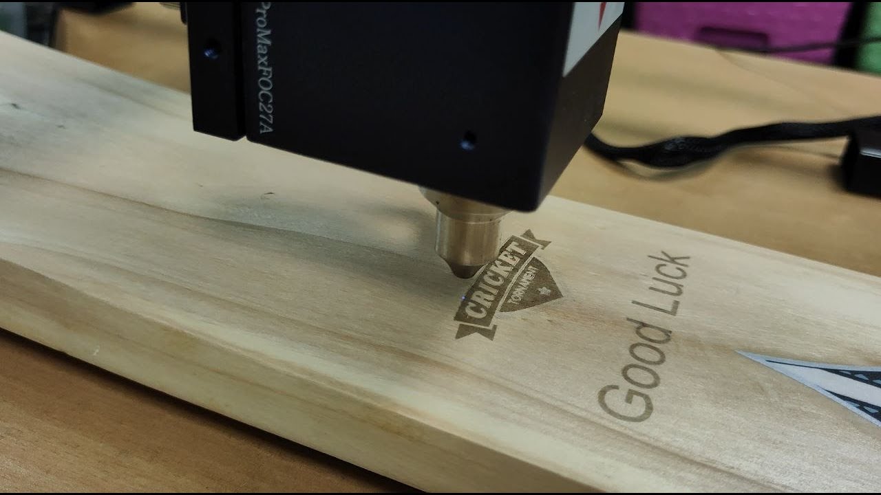 CRICKET BAT ENGRAVING LASER MACHINE BY MECHBLOCK #cnc #mechblock# ...