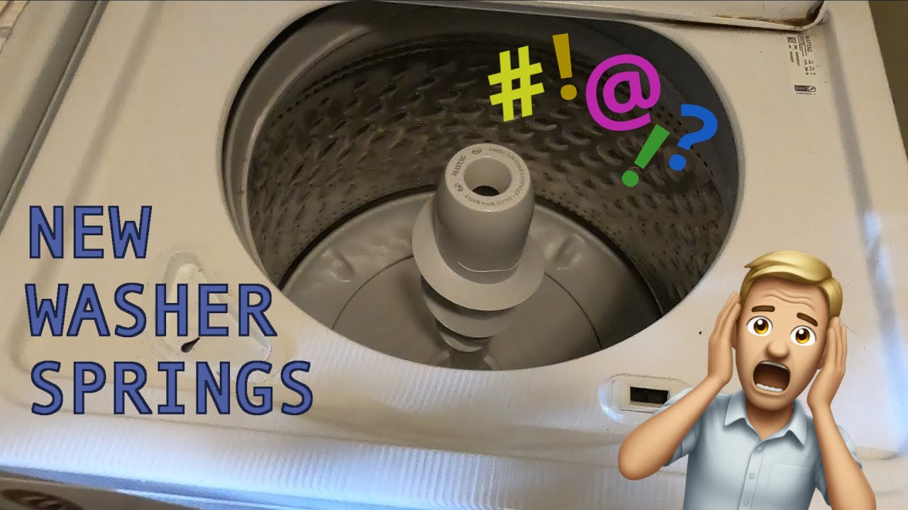 Replacing the springs on a Maytag washing machine - YouTube
