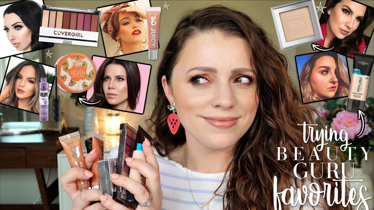 TRYING BEAUTY GURU'S FAVE MAKEUP // Youtube Made Me Buy It 2019 - YouTube